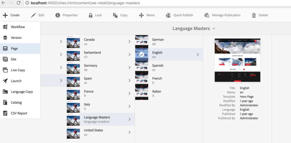 Creating Editable Templates in AEM 6.2, 6.3 and 6.4