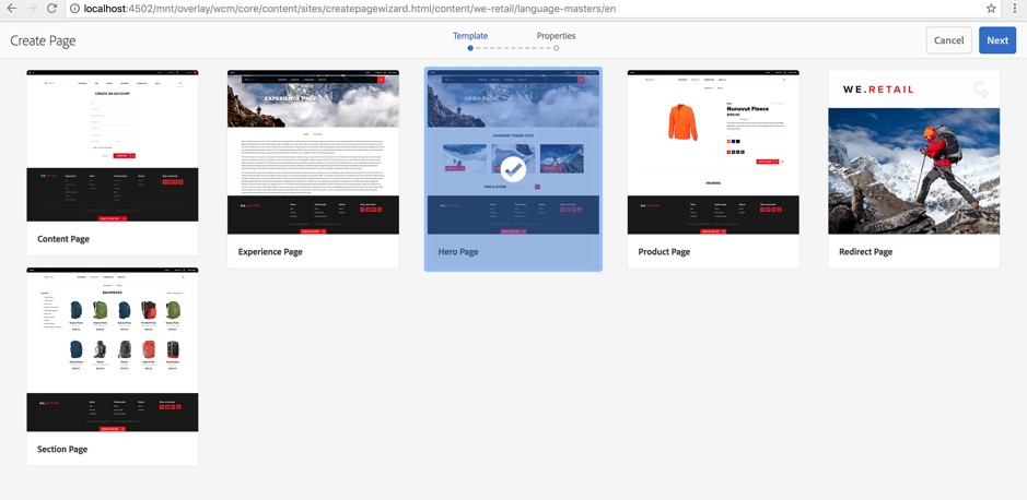 Creating Editable Templates in AEM 6.2, 6.3 and 6.4