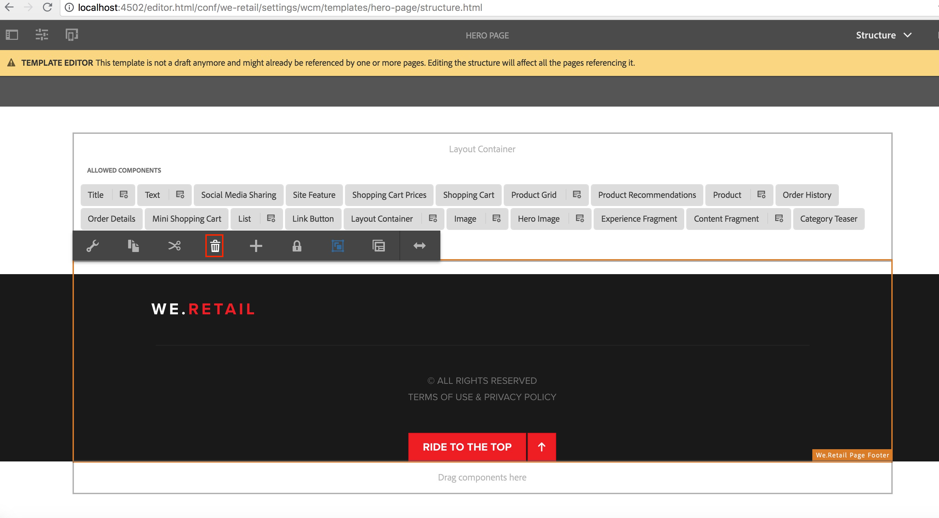 Creating Editable Templates in AEM 6.2, 6.3 and 6.4