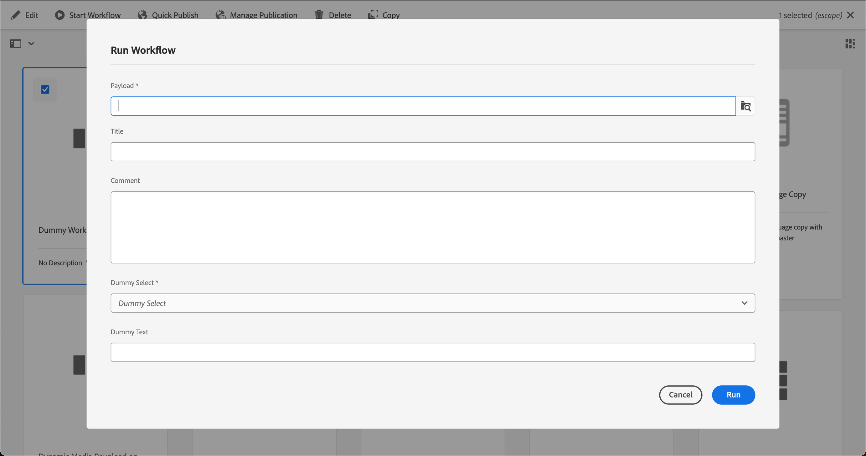 Asset Workflow customisation in AEM as a Cloud Service