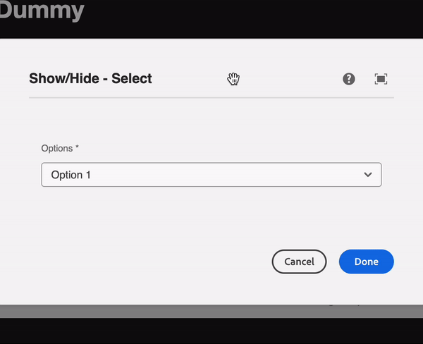 Show and hide AEM dialog fields for any field type